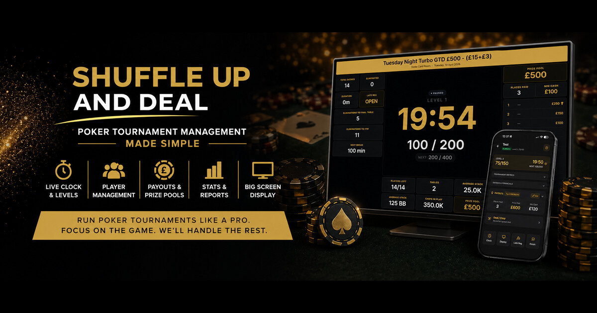 Poker Tournament Management App | Shuffle Up and Deal!